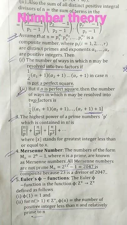 Number Theory Youtube