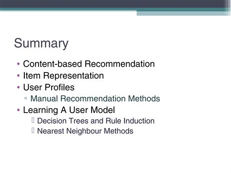 Content Based Recommendation Systems Ppt