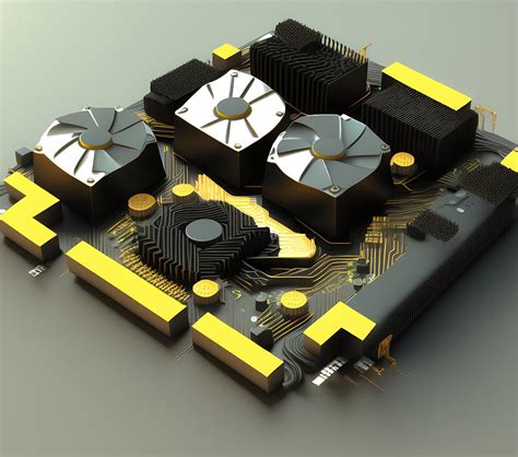 CPU And GPU Chip Concept Generative AI Illustration Digital Art By