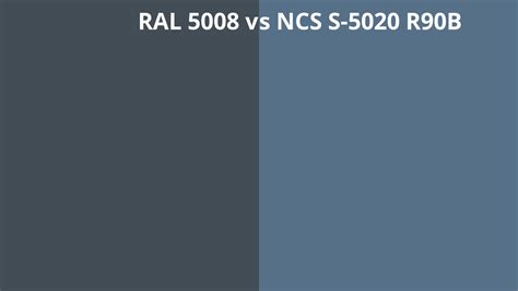 Ral 5008 Vs Ncs S 5020 R90b Ral Colour Chart Uk