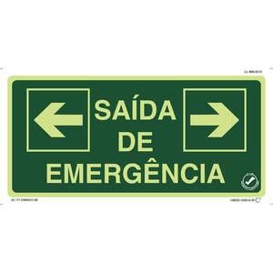 Placa Saída De Emergência Esquerda Direita 15X30Cm Leroy Merlin