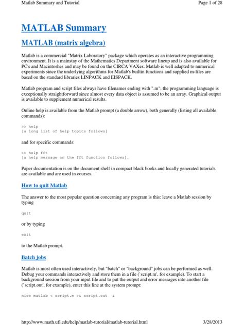 math ufl edu help matlab tutorial matlab tutorial pdf