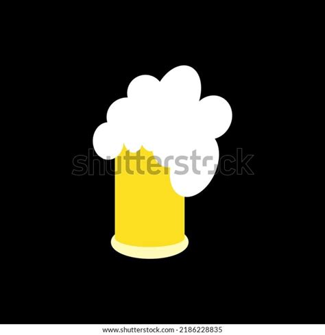 Beer Glass Alcohol Beer Glass Foam Stock Vector Royalty Free