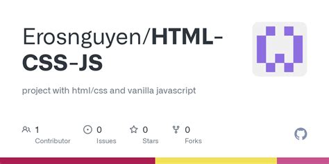 GitHub Erosnguyen HTML CSS JS Project With Html Css And Vanilla
