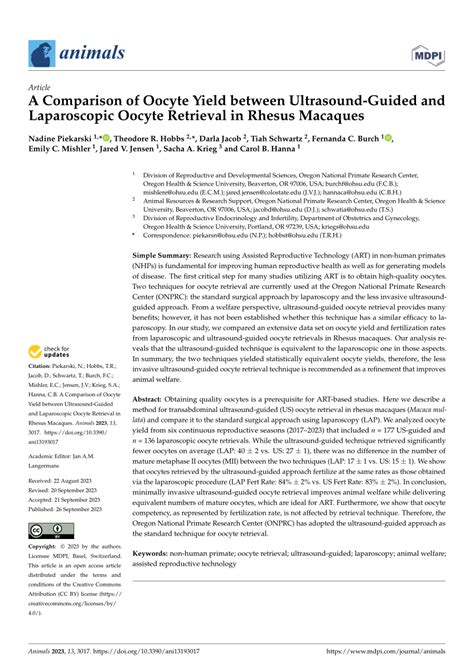 Pdf A Comparison Of Oocyte Yield Between Ultrasound Guided And