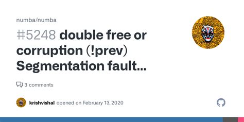 Double Free Or Corruption Prev Segmentation Fault Core Dumped