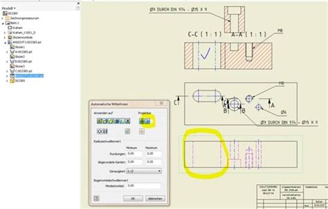 How To Create Automated Center Lines For The Slots In Inventor Drawing