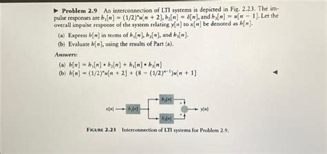Solved Problem 29 An Interconnection Of Lti Systems Is