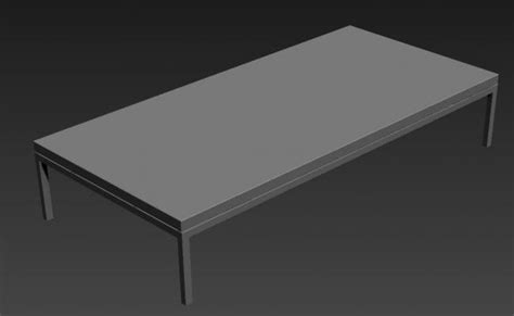 3d Low Height Double Bed With Side Table Design Max File Cadbull