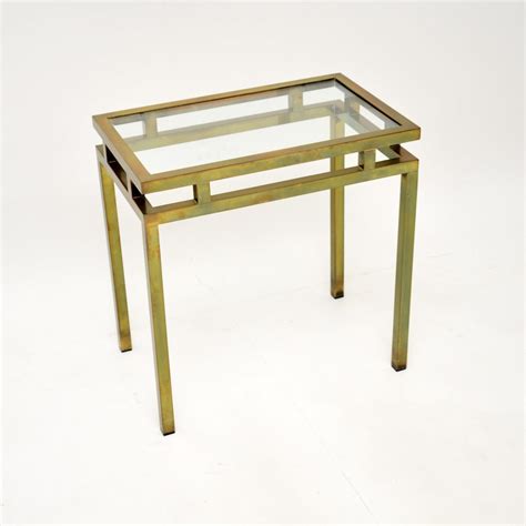 Vintage French Brass And Glass Side Table Retrospective Interiors