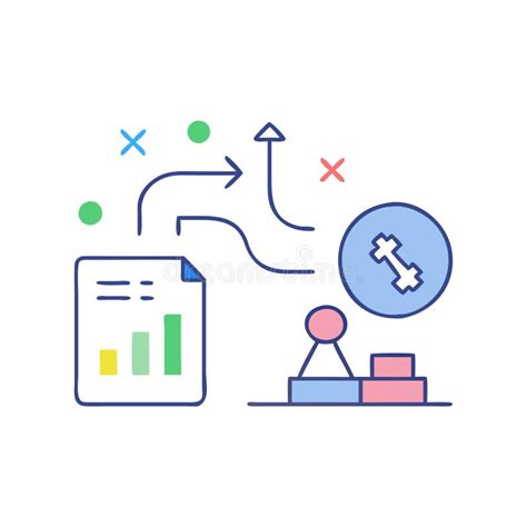 dynamic business strategy alignment icon stock vector illustration of