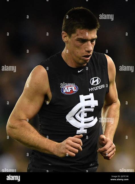 Matthew Kreuzer Of The Blues Is Seen After Sustaining A Concussion