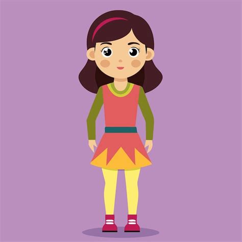 Fashion Girl Color Vector Clip Art Design Premium Ai Generated Vector