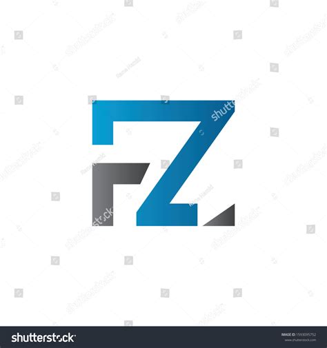 Initial Letter Fz Logo Design Vector Stock Vector Royalty Free Shutterstock