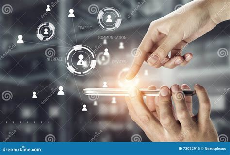 Social Media And Cloud Computing Stock Image Image Of Display Global