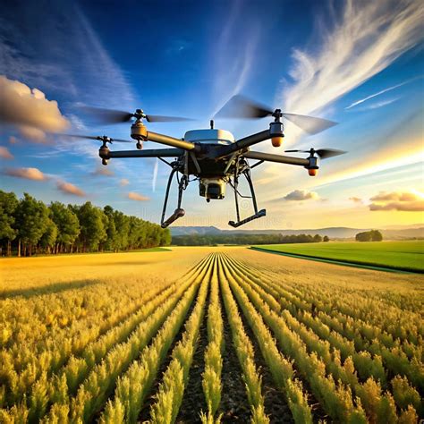 Autonomous Drone Enhances Crop Monitoring With Advanced Sensors And Robotic Precision Stock