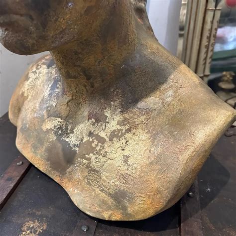 Proantic 1950s Neoclassical Gilded Plaster Sicilian Bust Of Venere Di