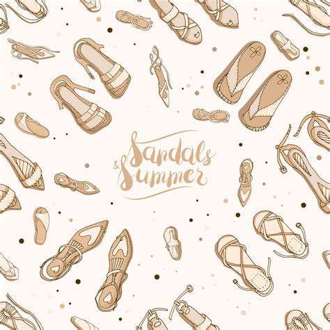 Sandals Seamless Pattern 12700222 Vector Art At Vecteezy