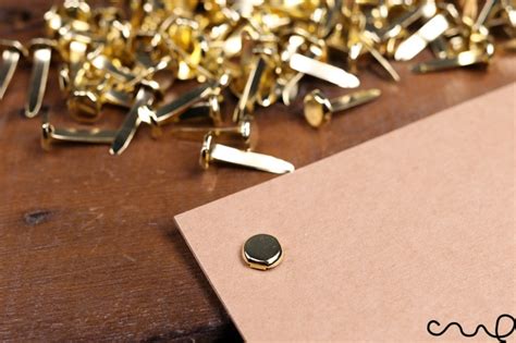 100 X Gold Paper Fasteners Split Pins 19mm 8mm Head Etsy
