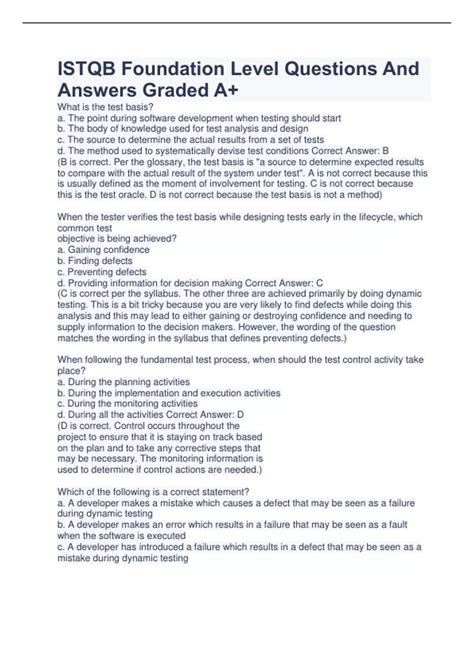 ISTQB Foundation Level Complete Questions And Answers 2023 ISTQB