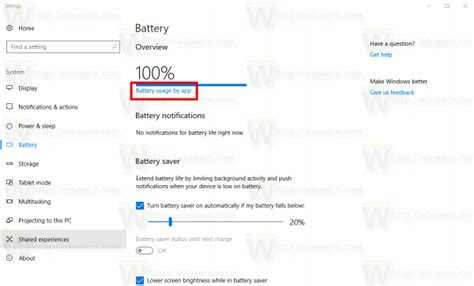 Manage Battery Usage By App In Windows