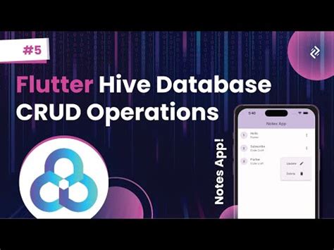 5 Flutter Hive Database CRUD Operations Notes App YouTube