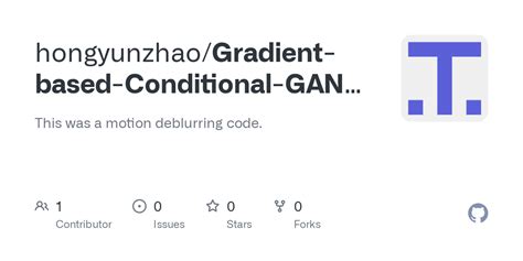 Github Hongyunzhaogradient Based Conditional Gan For Non Uniform
