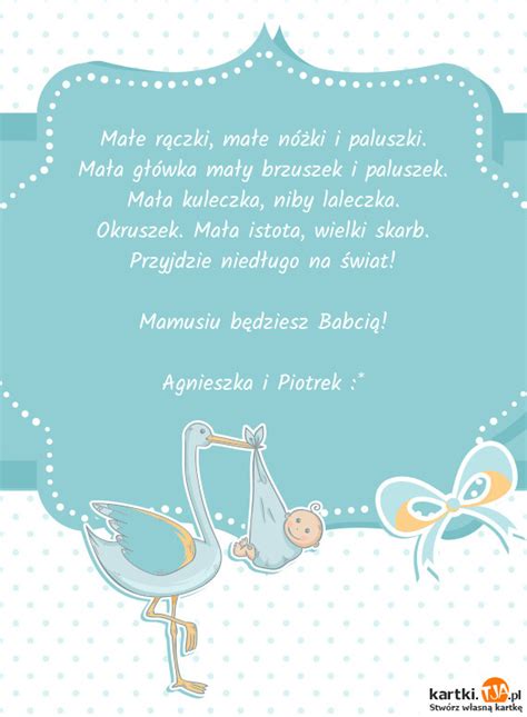 Mamusiu będziesz Babcią Darmowe kartki