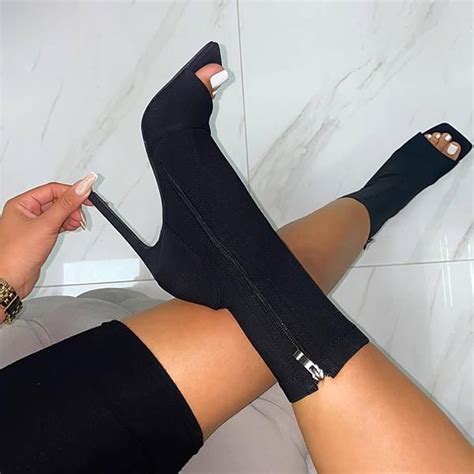 Meikoshoes Peep Toe Ankle Boots Peep Toe Ankle Boots Ankle Sandals