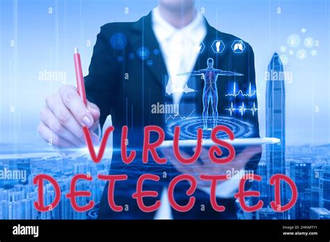 Writing Displaying Text Virus Detected Business Concept A Computer