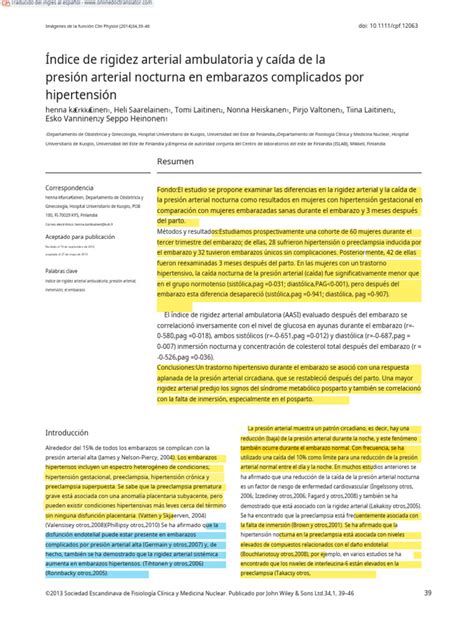 Ambulatory Arterial Stiffness Index And Nocturnal Enes Pdf