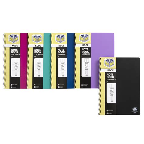 Spirax Kode Notebook A4 Side Opening 120 Pages Assorted