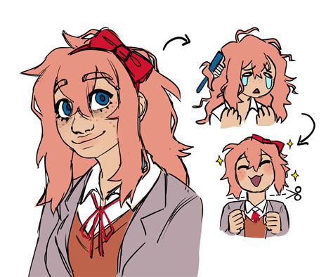 Je T Aime Ddlc Plus Said Sayori Used To Have Long Hair And I
