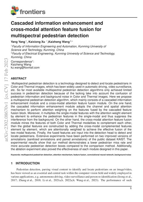 cascaded information enhancement and cross modal attention feature