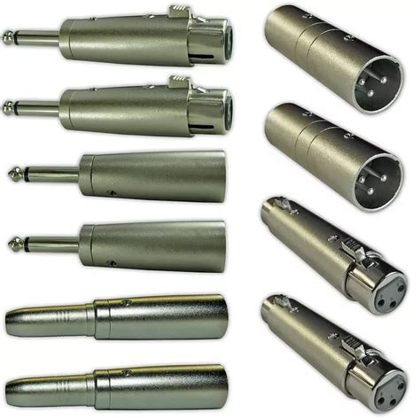 10 Pack 3 Pin Xlr Male Female 14 Ts Phone Plug And Gender Reverb