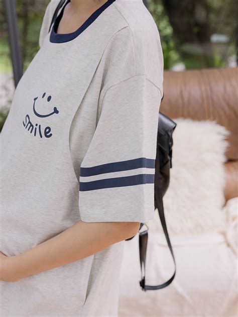 哺乳裝 smile雙線袖側掀哺乳棉洋 棠棠媽咪孕婦裝