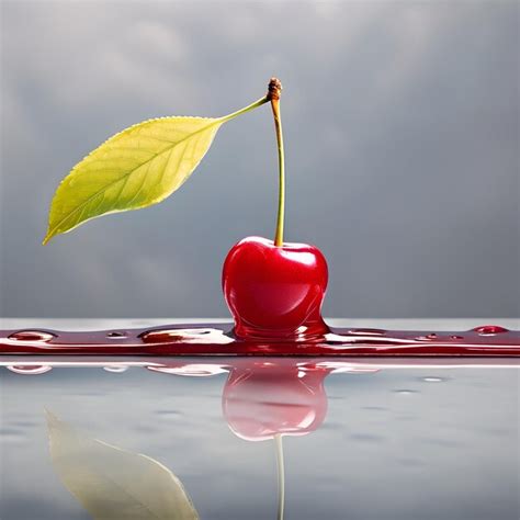 Premium Photo Single Cherry