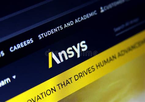 Ansys Software Company Editorial Stock Image Image Of Illustrative 301282969