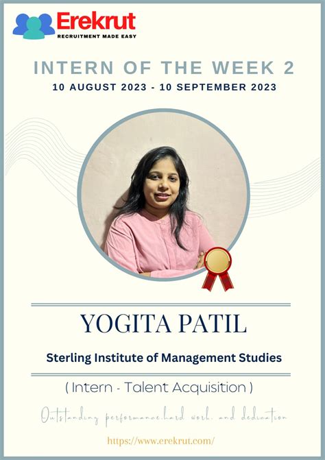 Yogita Patil On Linkedin Erekrutian Gratitude Intern Humanresource Recruitment Internship2023