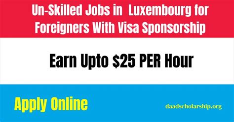 Unskilled Jobs In Luxembourg 2024 For Foreigners With Visa Sponsorship