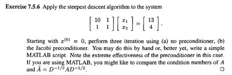 Solved Exercise 756 Apply The Steepest Descent Algorithm