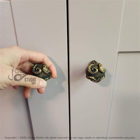 Octopus Knobs Nautical Knobs Kitchen Cabinet Hardware Kraken Home Decor Cabinet Knobs