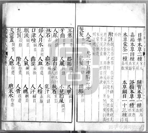 古籍影像资料本草纲目人部服器部金石部 知乎