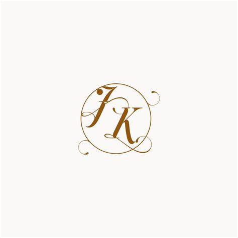 Jk Wedding Monogram Initial In Perfect Details 34902431 Vector Art At