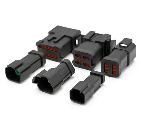 Connecteurs électrique Deutsch DT Noirs 2 à 12 voies 12V 15 ampères