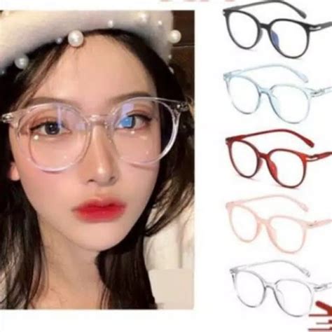 Jual Kacamata Fashion Anti Radiasi UV Murah Sunglasses Lensa Transparan Merah Muda Jakarta