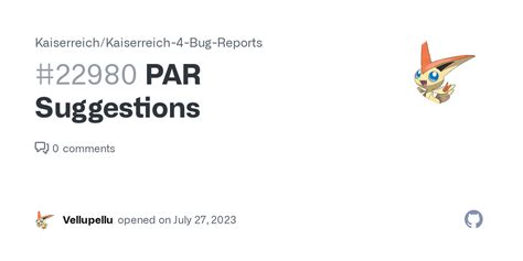 Par Suggestions · Issue 22980 · Kaiserreichkaiserreich 4 Bug Reports