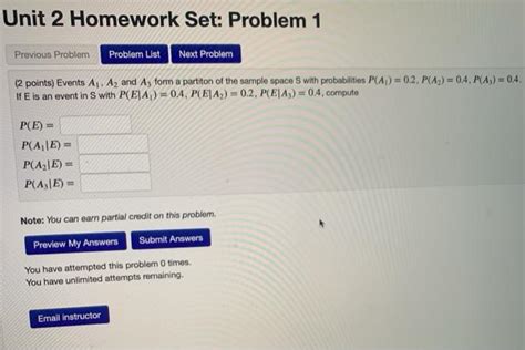 Solved Unit 2 Homework Set Problem 1 Previous Problem Chegg Com