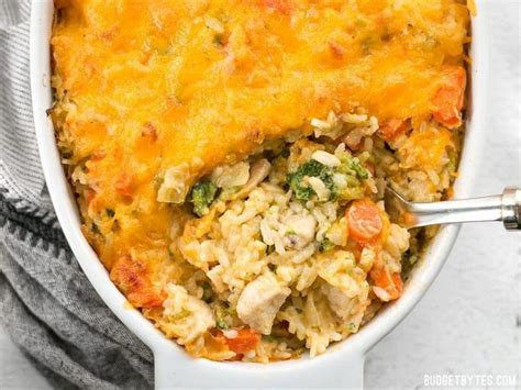 Cheesy Chicken Vegetable And Rice Casserole Budget Bytes Bloglovin