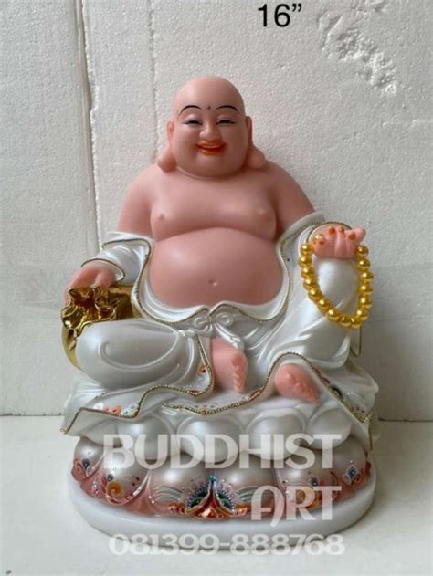 Promo Patung Buddha Maitreya Milefo Laughing Buddha 16 Inch Marmer